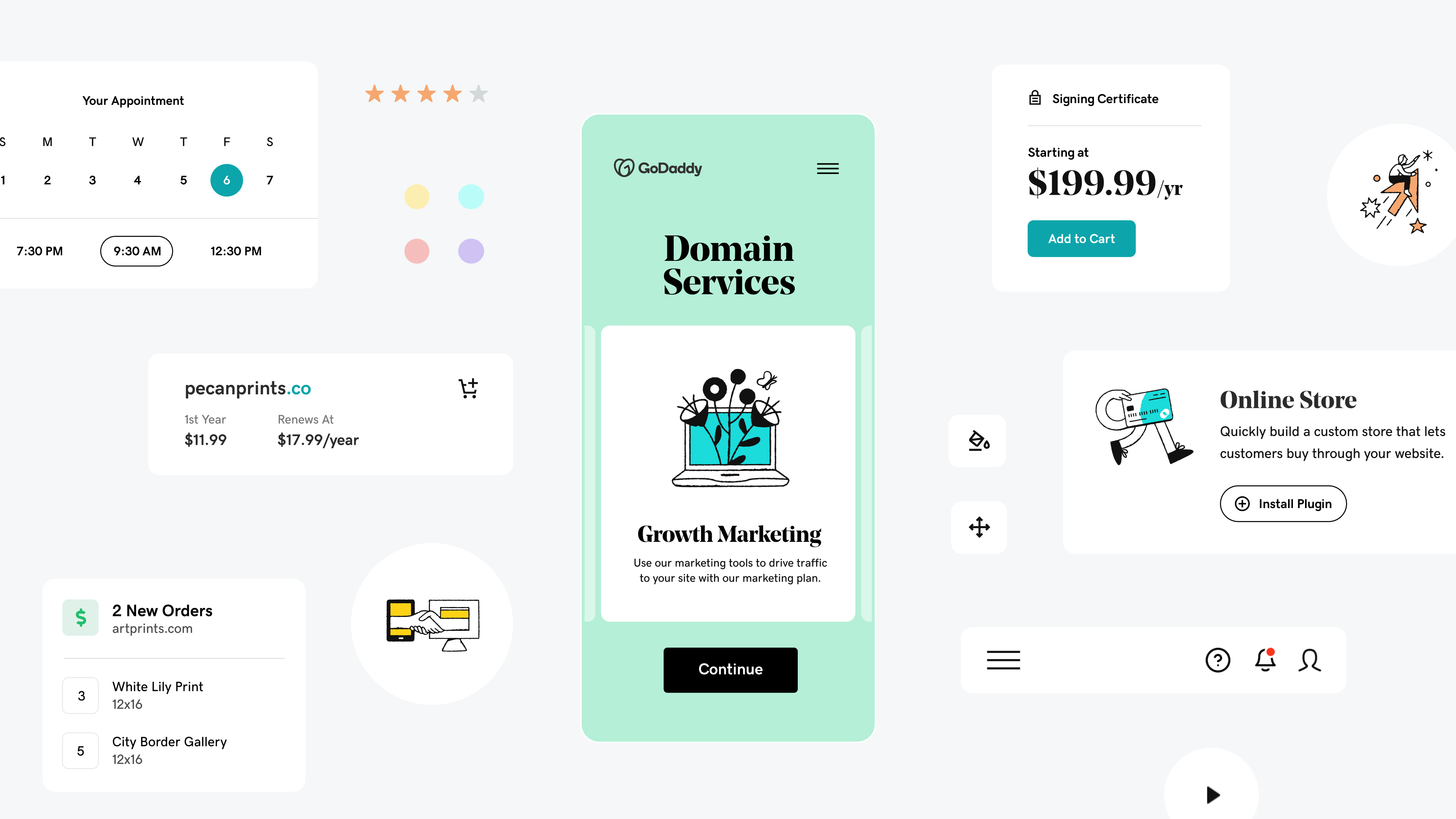 handsome – GoDaddy Case Study – Innovation Design Sprints